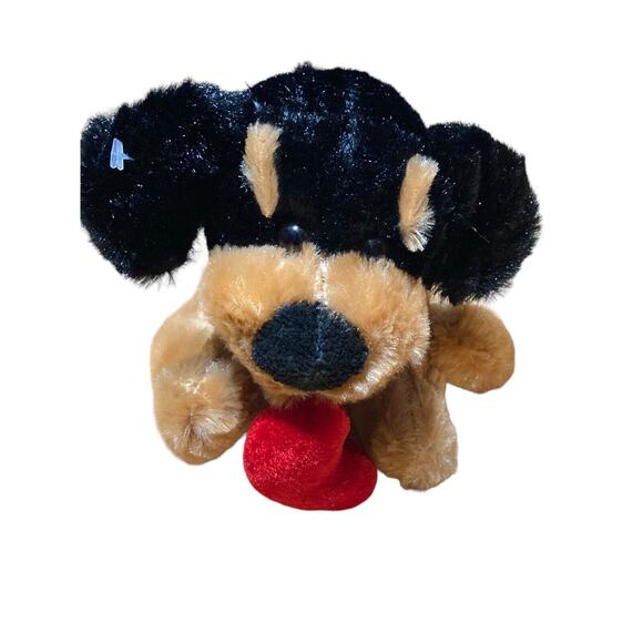 Dan Dee | Toys | Dan Dee Puppy Dog Black Tan Plush W Red Heart Stuffed ...